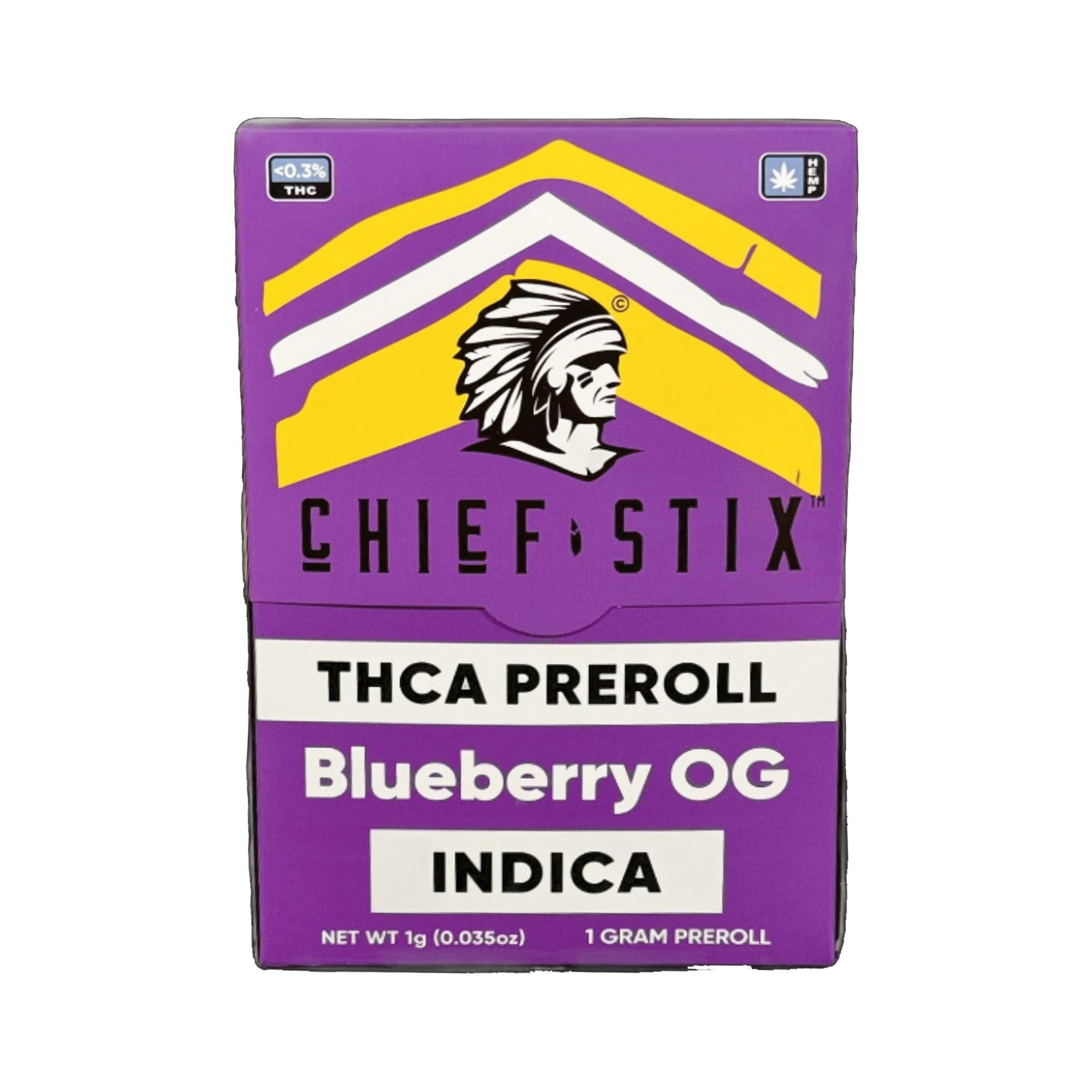 Chief Stix THCa 1g Prerolls - (50ct Box) – H H HARVEST CO